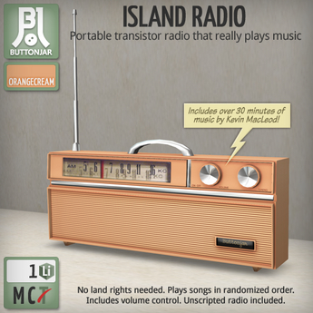 Second Life Marketplace - Island Radio (Orangecream) - Buttonjar
